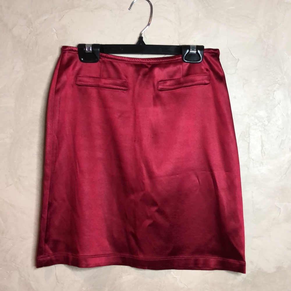 Christin Lacroix Red Satin Mini Skirt - Gem